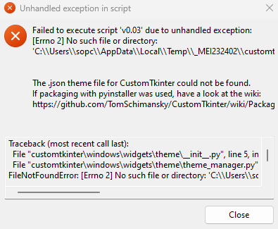 Pacakaging with Pyinstaller · TomSchimansky CustomTkinter · Discussion ...