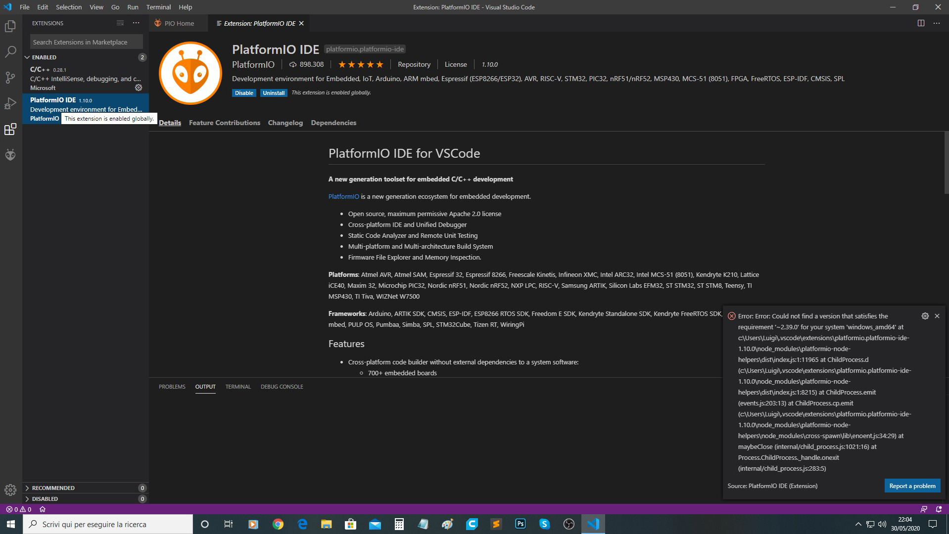 Start PIO Home Server · Issue #1746 · platformio/platformio-vscode-ide · GitHub