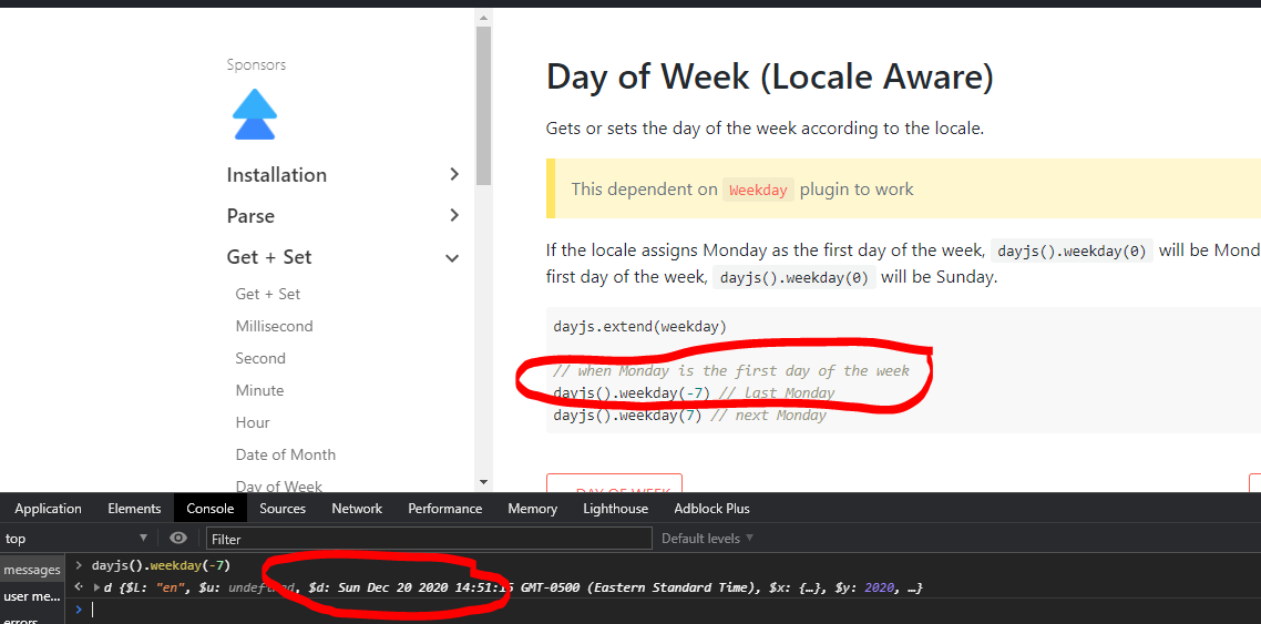 Subtracting weekdays returns the wrong date · Issue #1293 · iamkun/dayjs · GitHub