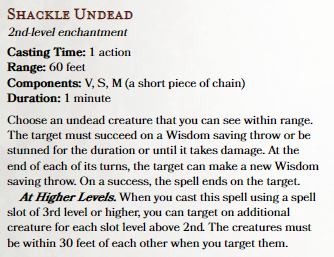 Spell: Shackle Undead · Issue #858 · WC5E/Warcraft-5e-Conversion · GitHub