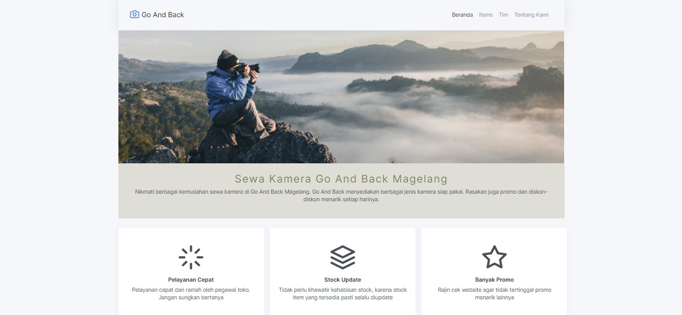 GitHub - fajarajiprayoga/camera-web: Aplikasi pengelolaan toko sewa ...