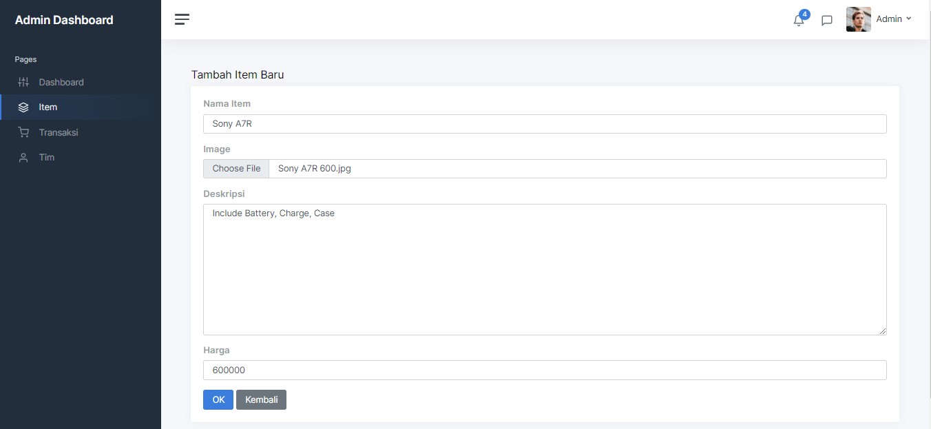 GitHub - fajarajiprayoga/camera-web: Aplikasi pengelolaan toko sewa ...