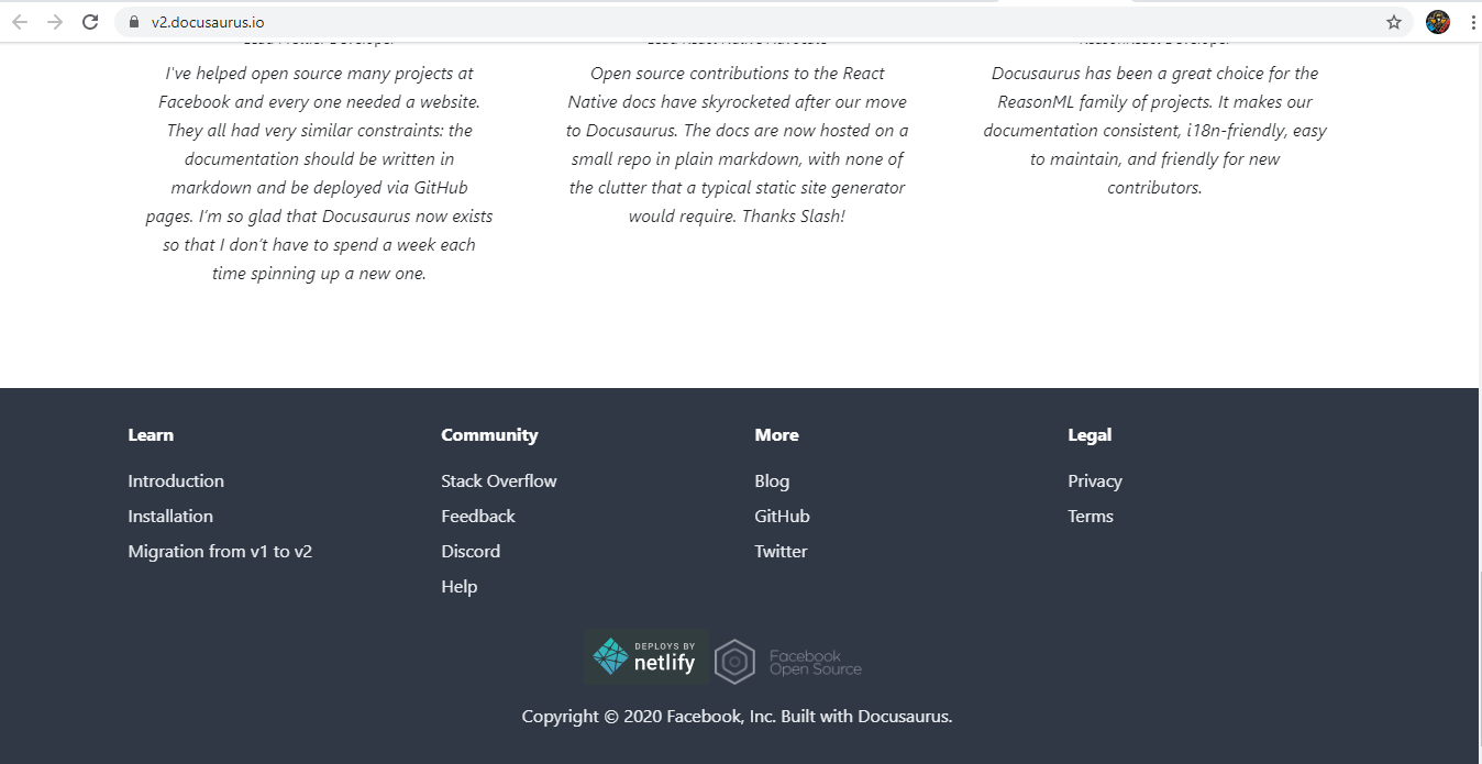 ReAligning the netlify logo · Issue #2881 · facebook/docusaurus · GitHub