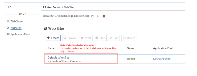 [WAC-Styling] Hyperlink styling · Issue #474 · microsoft/IIS.WebManager · GitHub