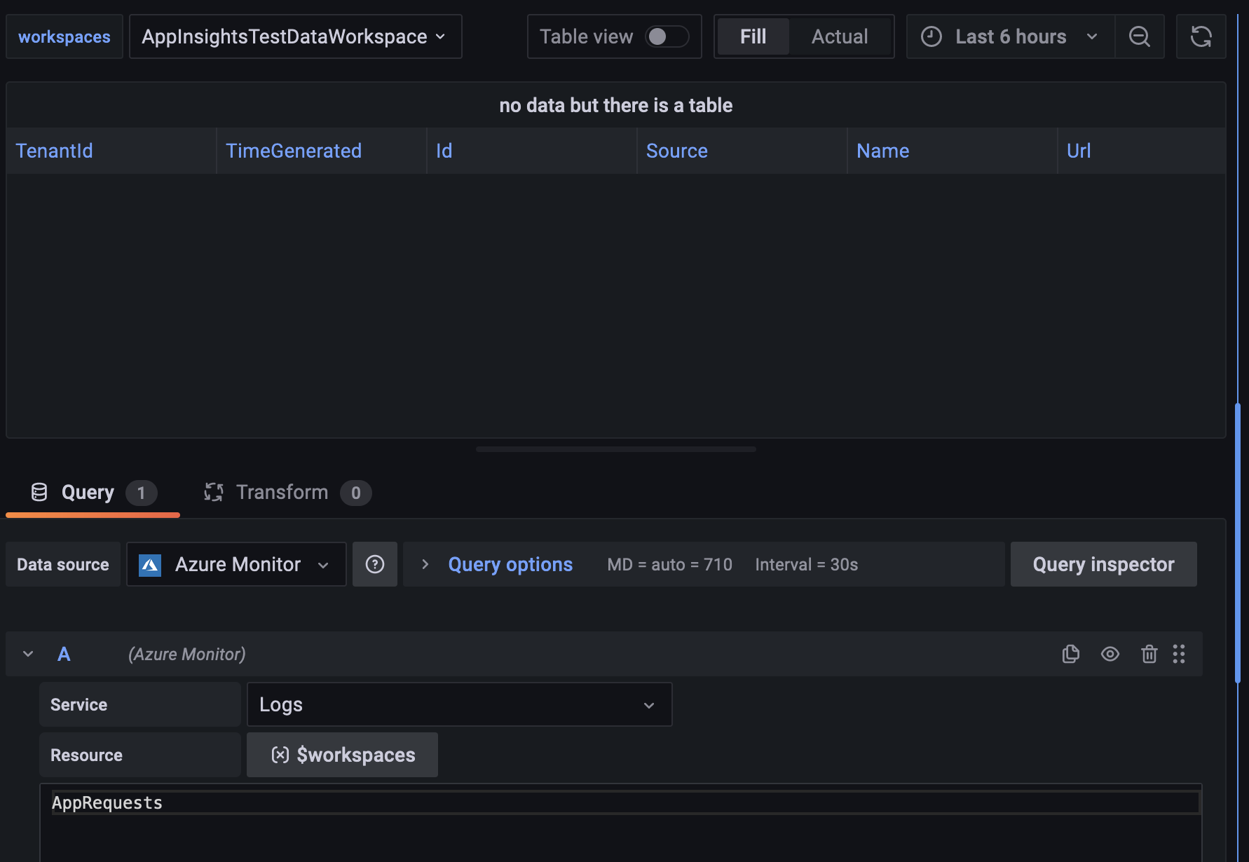 Azure Monitor DS: Logs resource picker does not have support for variables. · Issue #43618 ...