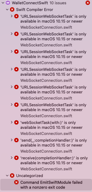 Recent update to using Apple's URLSession-based websockets requires ... Recent update to using Apple's URLSession-based websockets requires ...