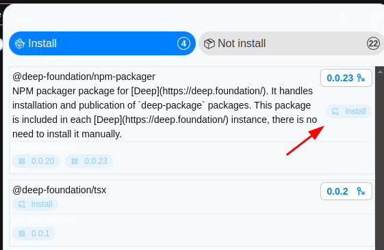 install button position is broken and it is not clickable in npm-packager-ui · Issue #77 · deep ...