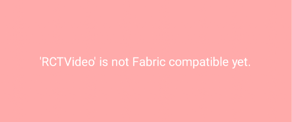 RCTVideo is not Fabric compatible yet · Issue #3116 · TheWidlarzGroup/react-native-video · GitHub