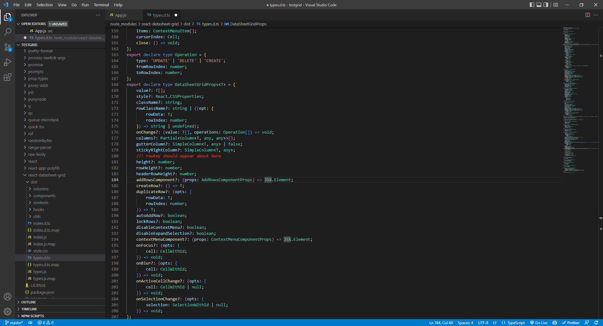 RowKey prop not present in dist folder when installing the package at 4.4.0 · Issue #155 · nick ...
