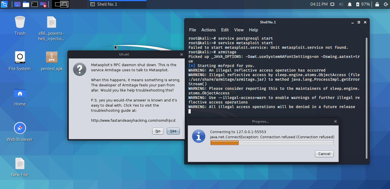 msf > db_status [*] postgresql selected, no connection · Issue #12538 · rapid7/metasploit ...