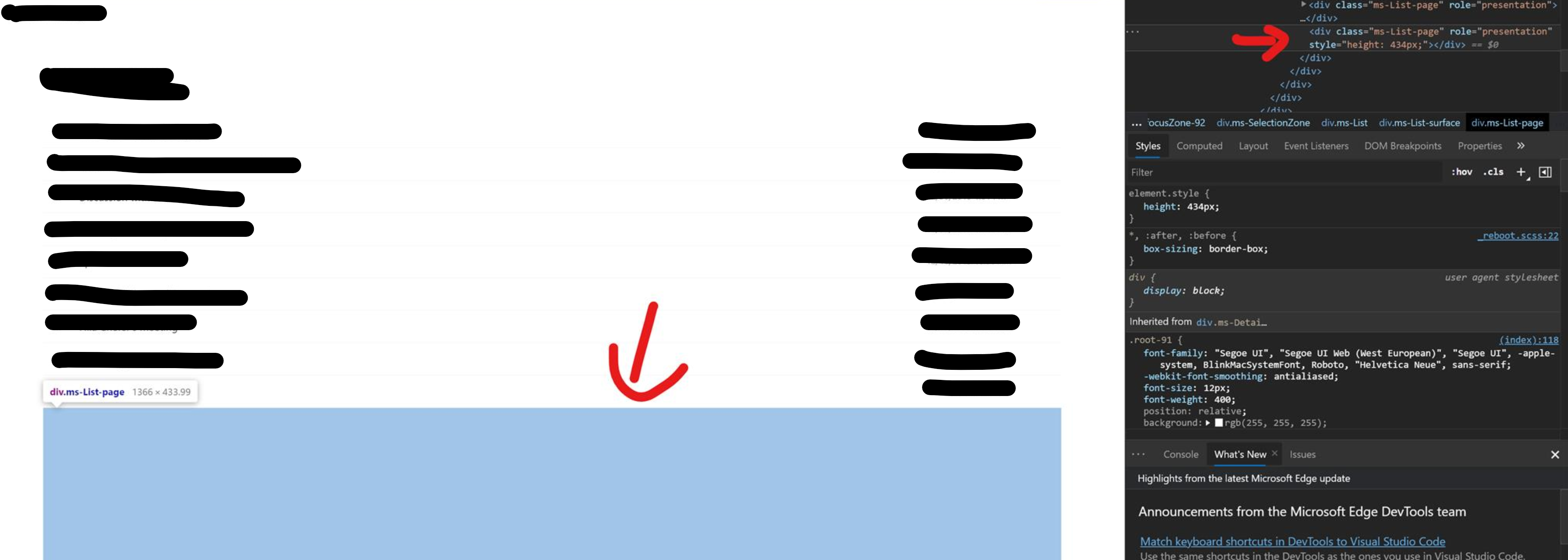 Space at the end of DetailsList · Issue #15492 · microsoft/fluentui · GitHub