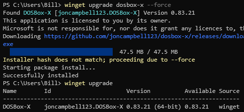 dosbox-x does not work properly with winget · Issue #3216 · joncampbell123/dosbox-x · GitHub