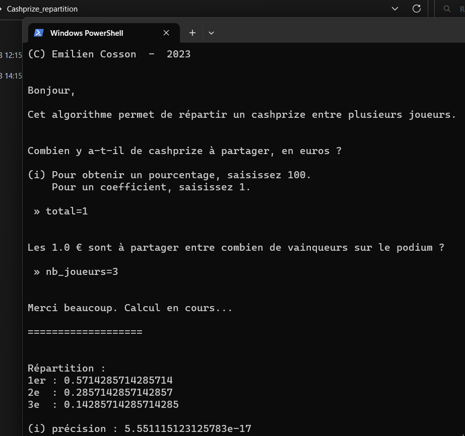 GitHub - Em-ilien/Cashprize_repartition: Script python et/ou C permettant de répartir un montant ...
