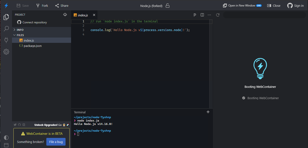 WebContainer doesn't boot · Issue #302 · stackblitz/webcontainer-core · GitHub