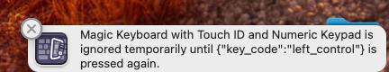 "Magic Keyboard with Touch ID and Numeric Keypad is ignored temporarily ...