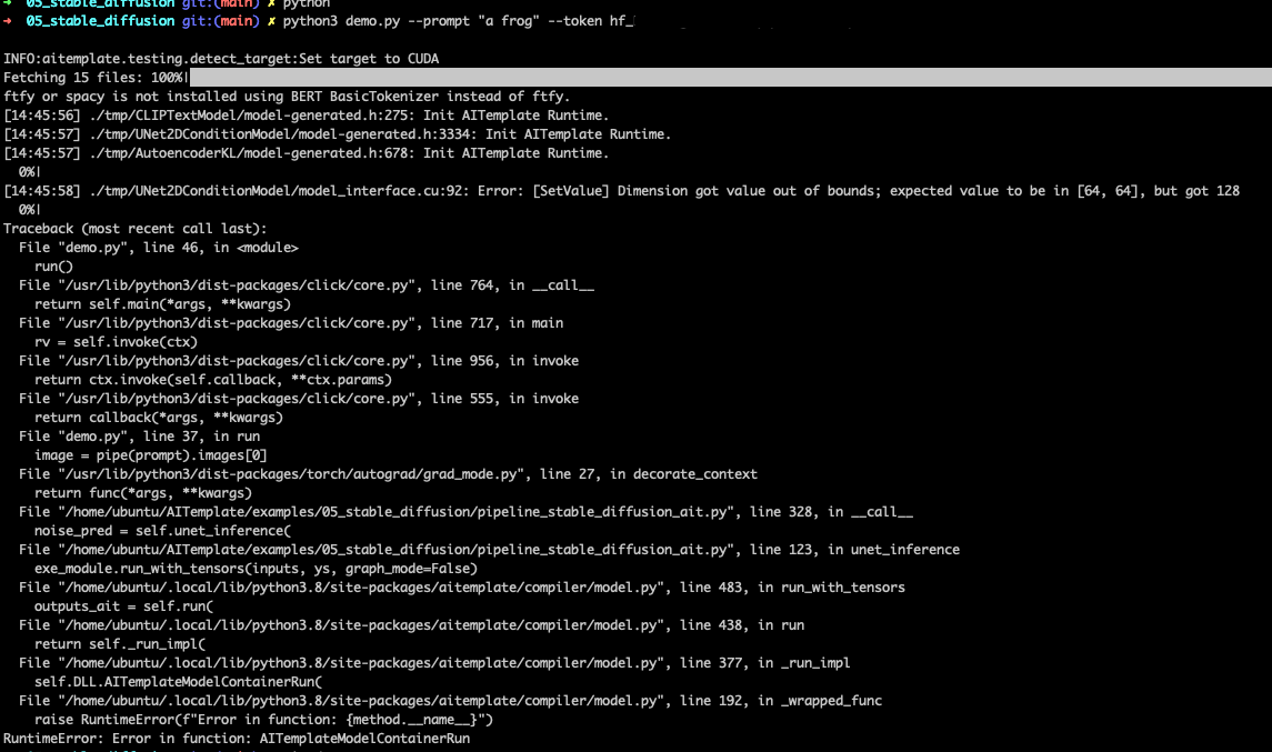 recompile stable diffusion for 1024x1024 · Issue #63 · facebookincubator/AITemplate · GitHub