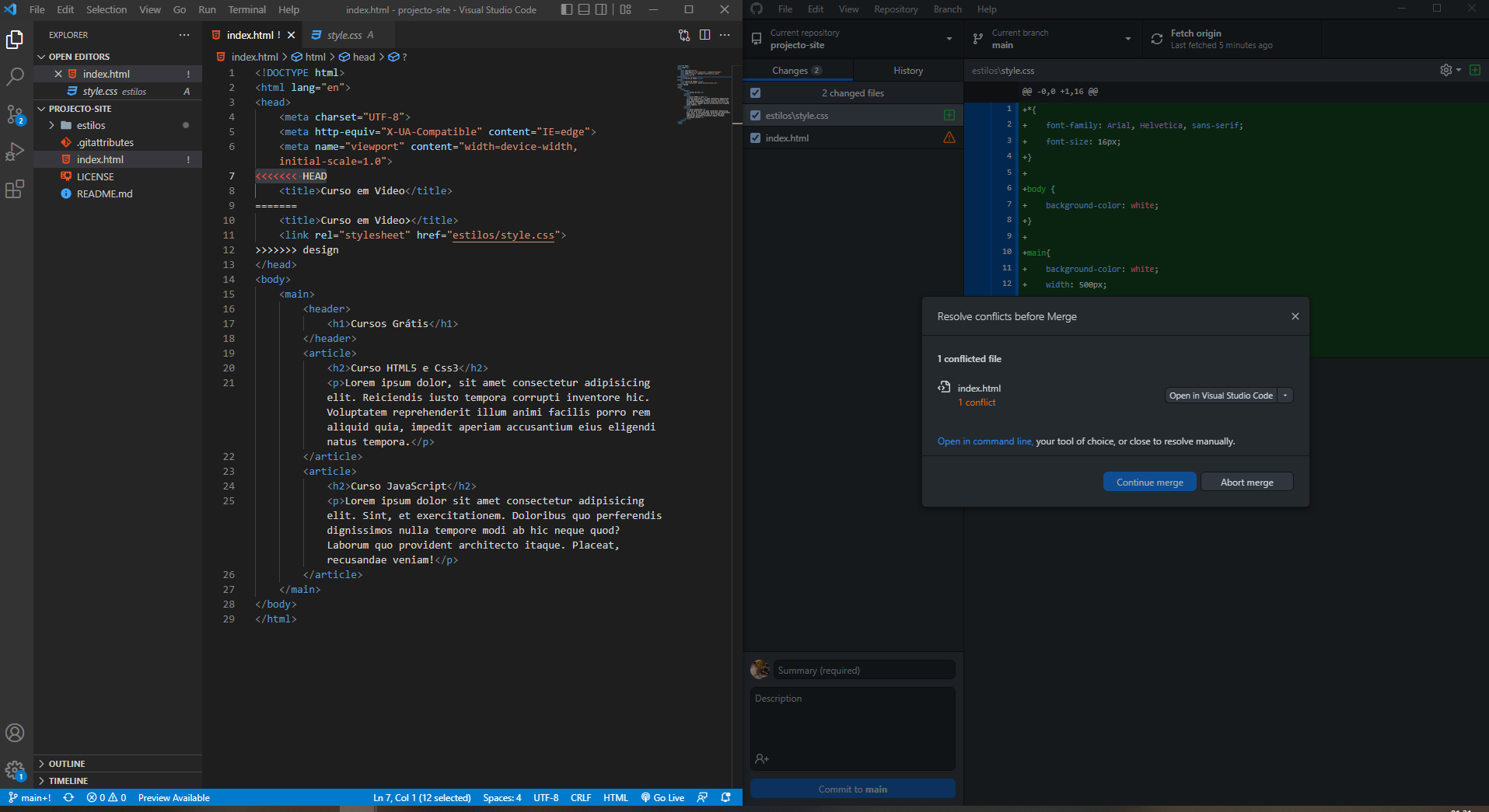 Merge design to main:error · Issue #1867 · gustavoguanabara/git-github · GitHub