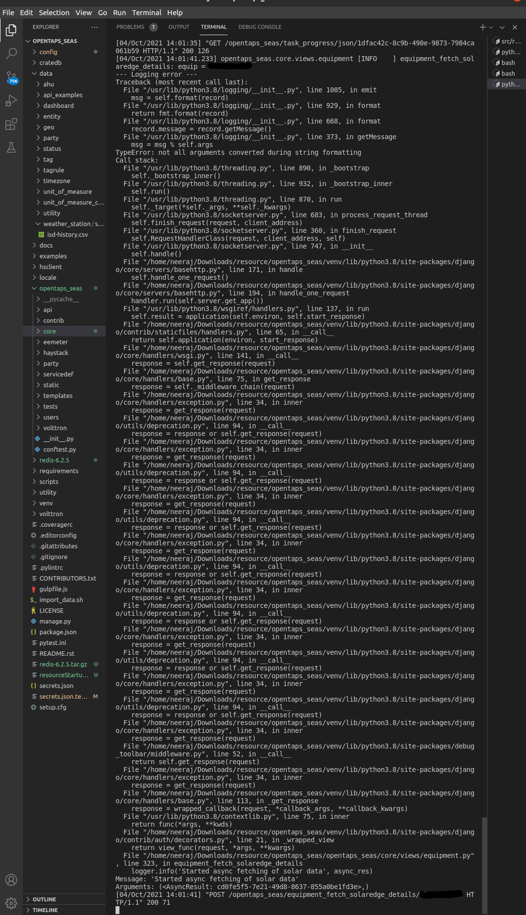 SolarEdge equipment error · Issue #56 · opentaps/opentaps_seas · GitHub