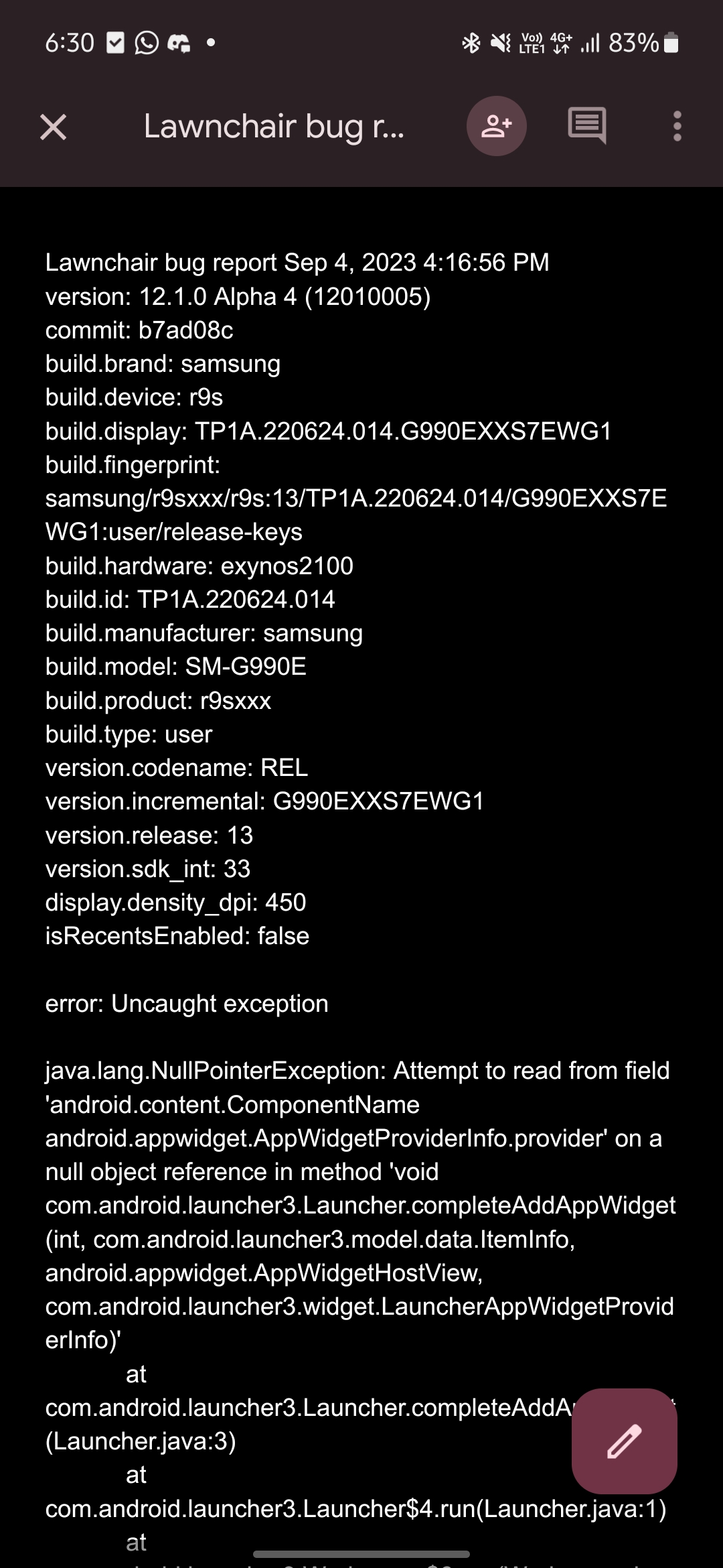 Bug · Issue 3619 · Lawnchairlauncherlawnchair · Github 