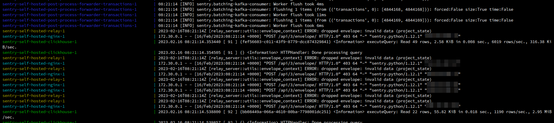 Sentry Stop the Collecting - 403 dropped envelope: invalid data · Issue ...