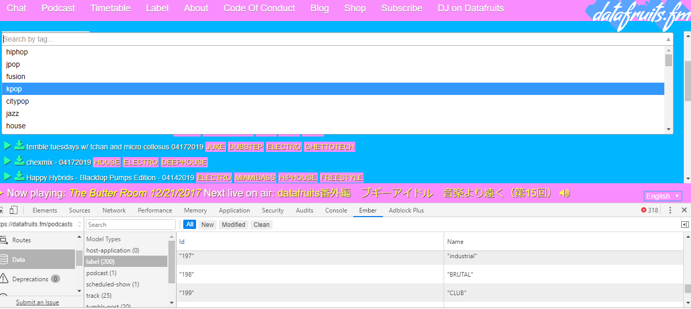 podcasts search doesn't show all tags · Issue #209 · datafruits/datafruits · GitHub