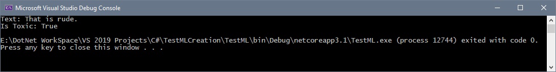 Weird ML Example Behaviour using VS2019 · Issue #503 · dotnet/machinelearning-modelbuilder · GitHub