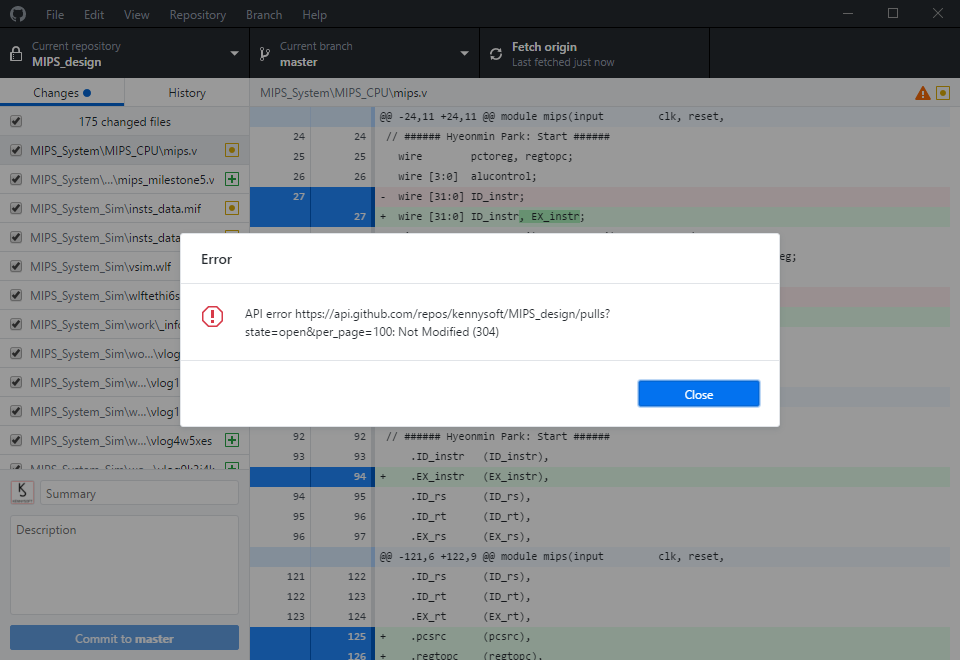 Unexpected error window that says HTTP 304 code came up · Issue #3445 · desktop/desktop · GitHub