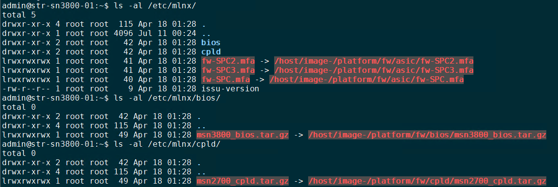 Mellanox Incorrect Symbol Link For Mlnx Firmware Files Under Etcmlnx · Issue 15774 · Sonic 