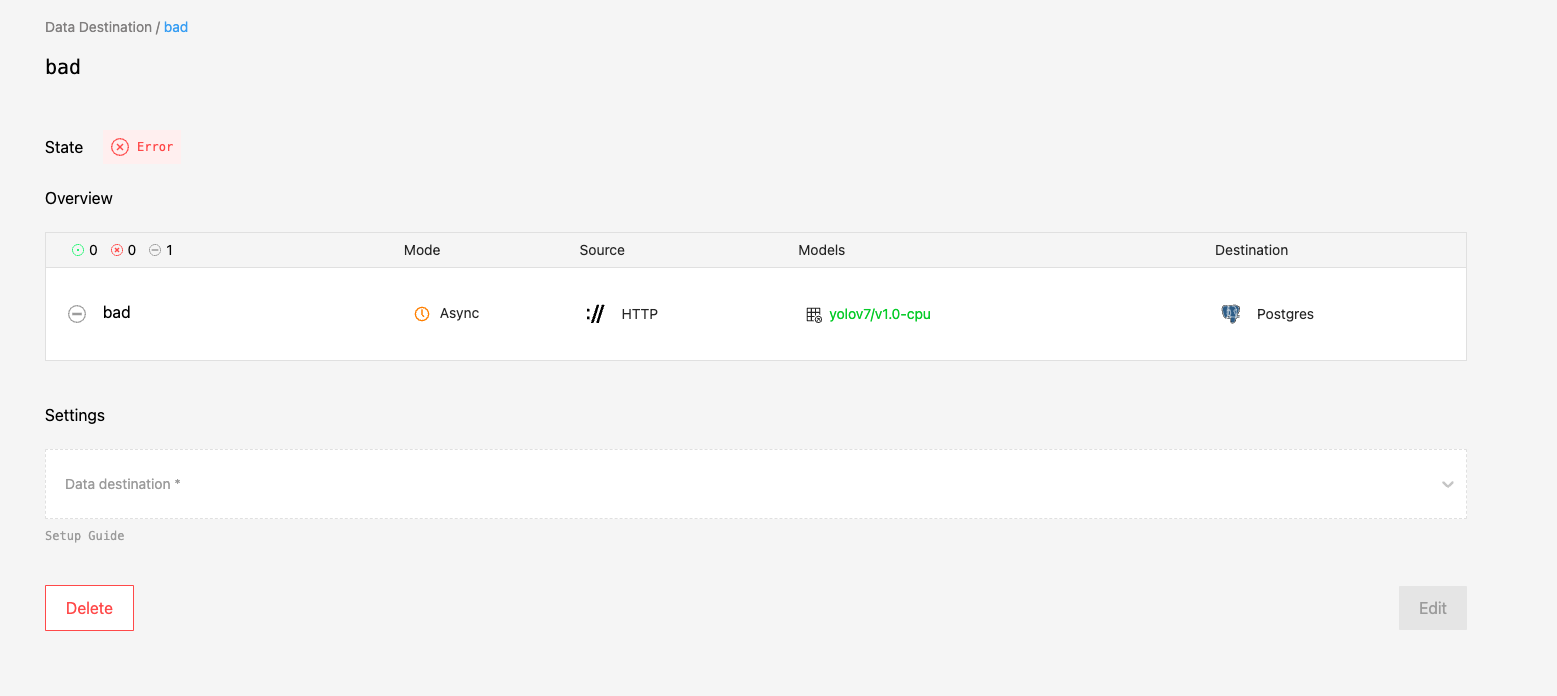 Bug: wrong destination state display · Issue #210 · instill-ai/console · GitHub