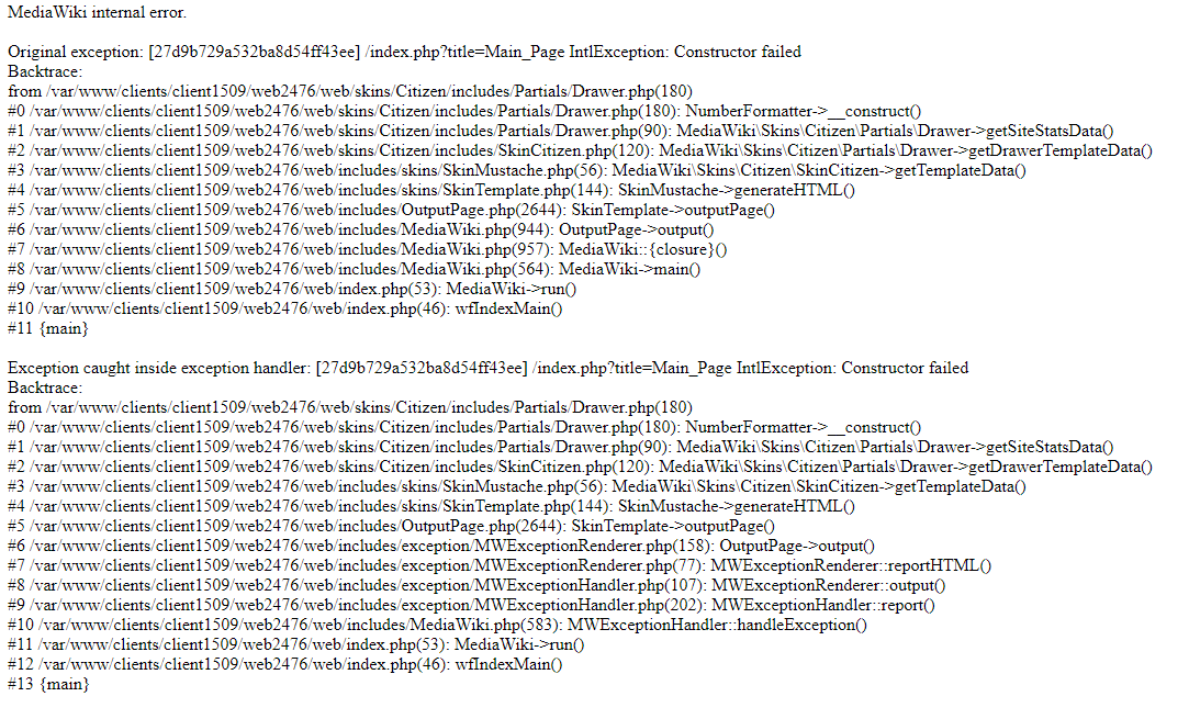 IntlException: Constructor failed with NumberFormatter · Issue #466 · StarCitizenTools/mediawiki ...
