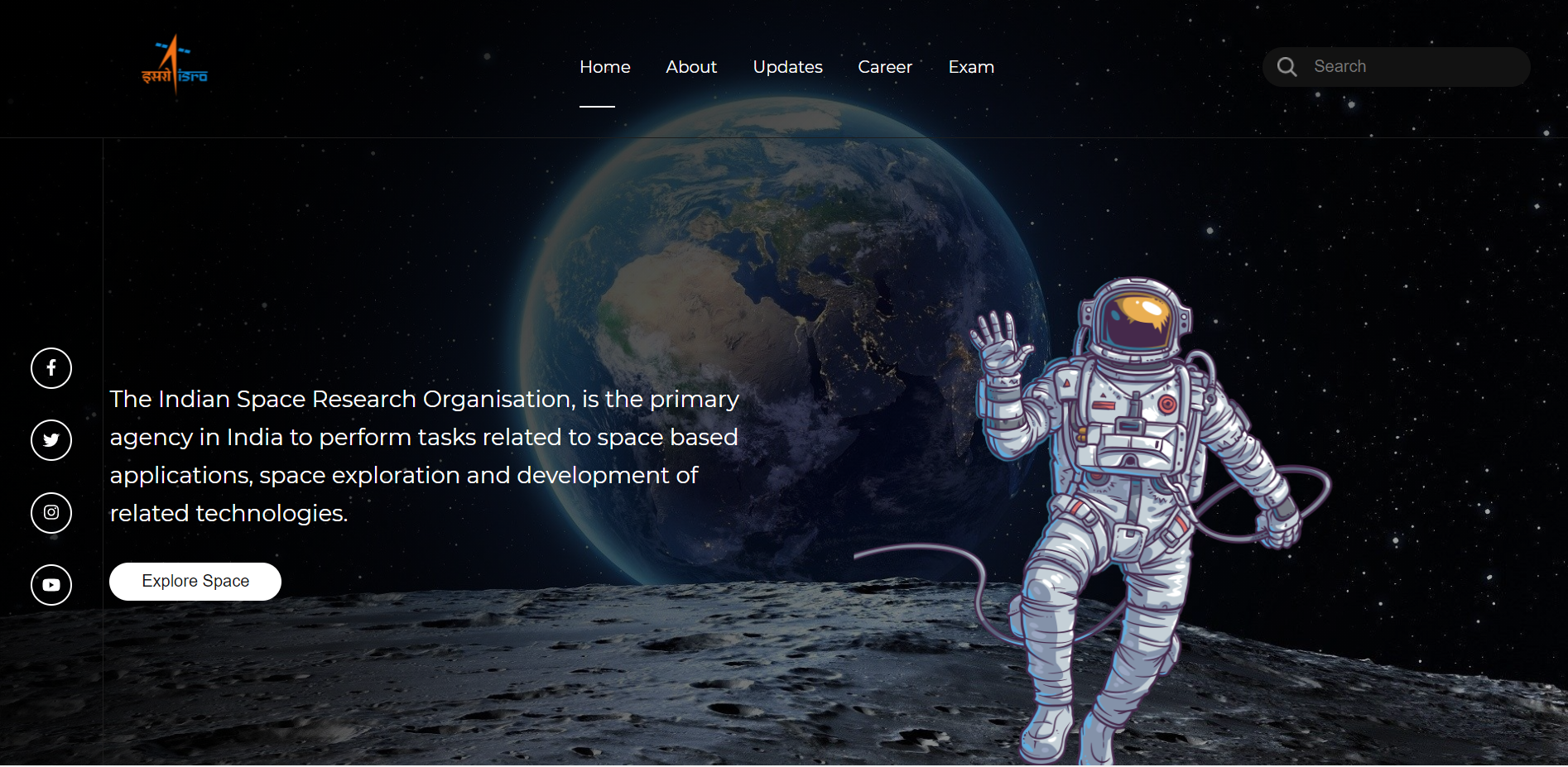 GitHub - ashiksanyo10/isro-redesign