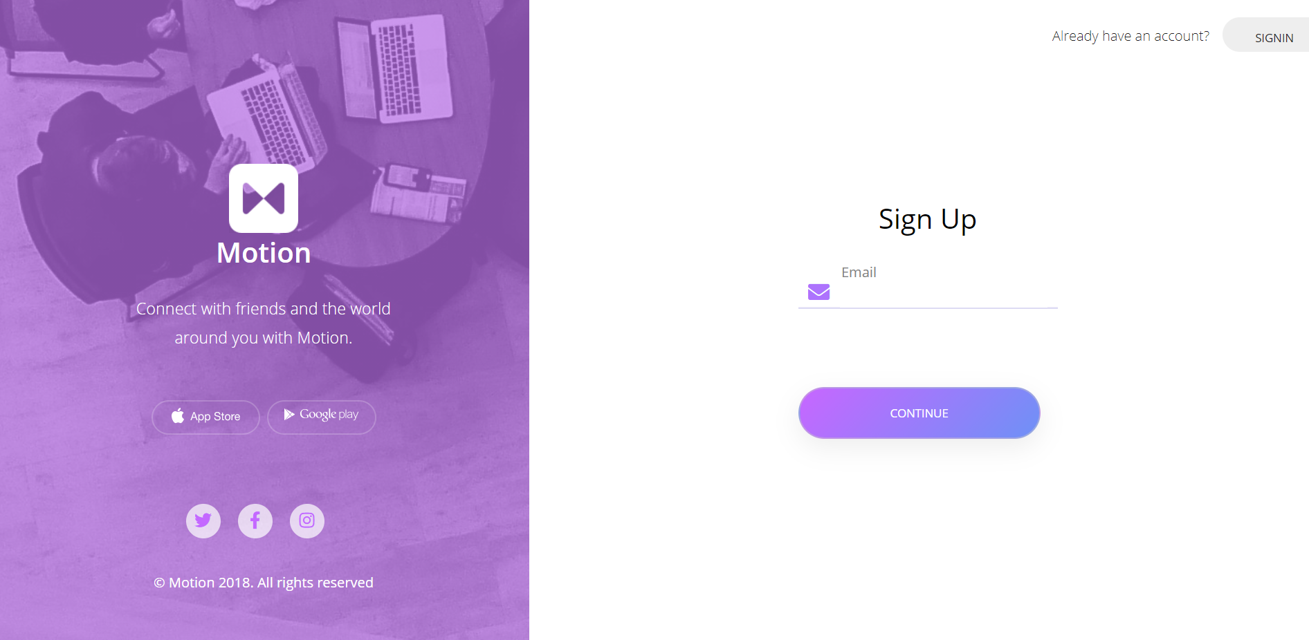 GitHub - AlexNikolov89/Motion-Frontend: Project was done in a one week ...