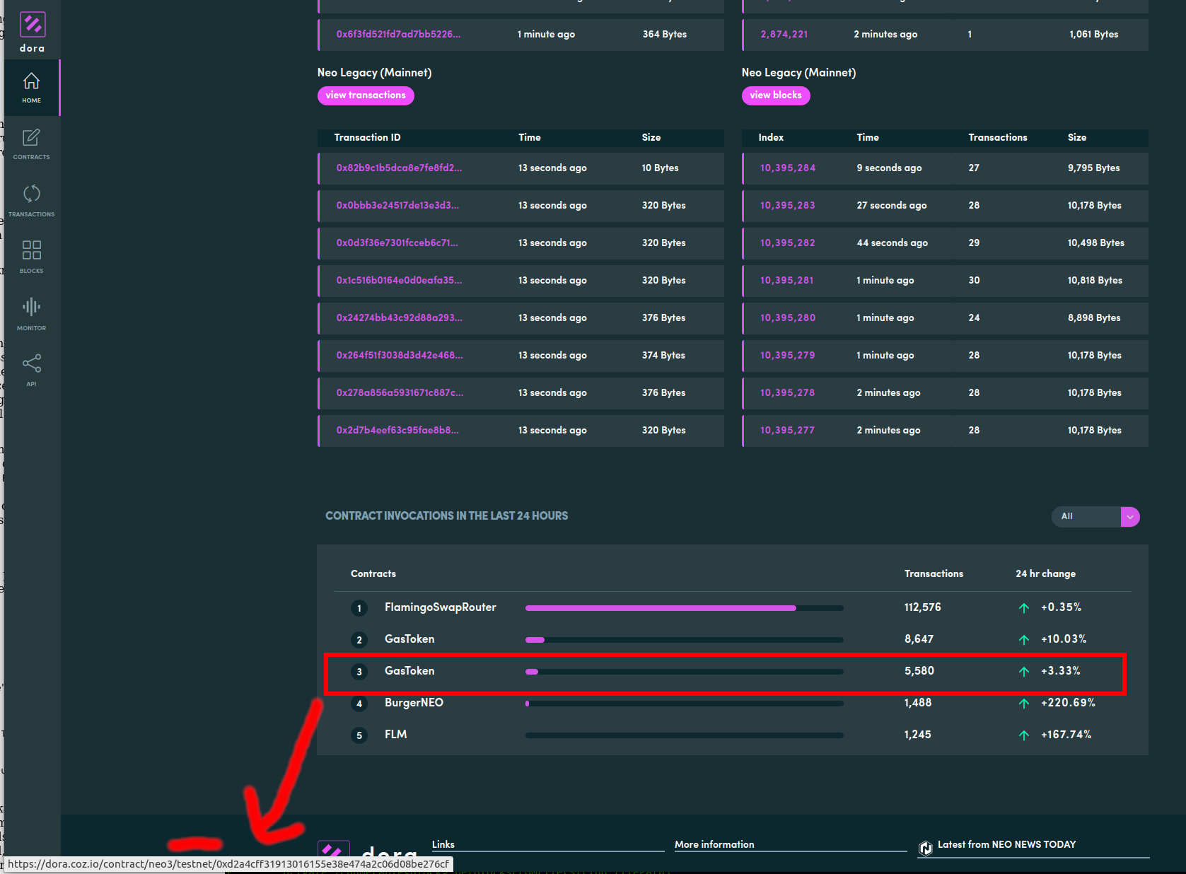 24h Contract Invocations Includes Testnet · Issue 612 · Cityofzion 