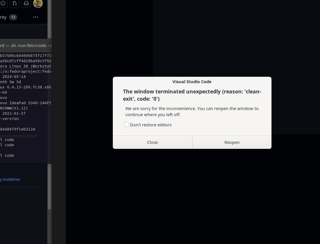 Vscode latest broken after fedora update · Issue #193291 · microsoft ...