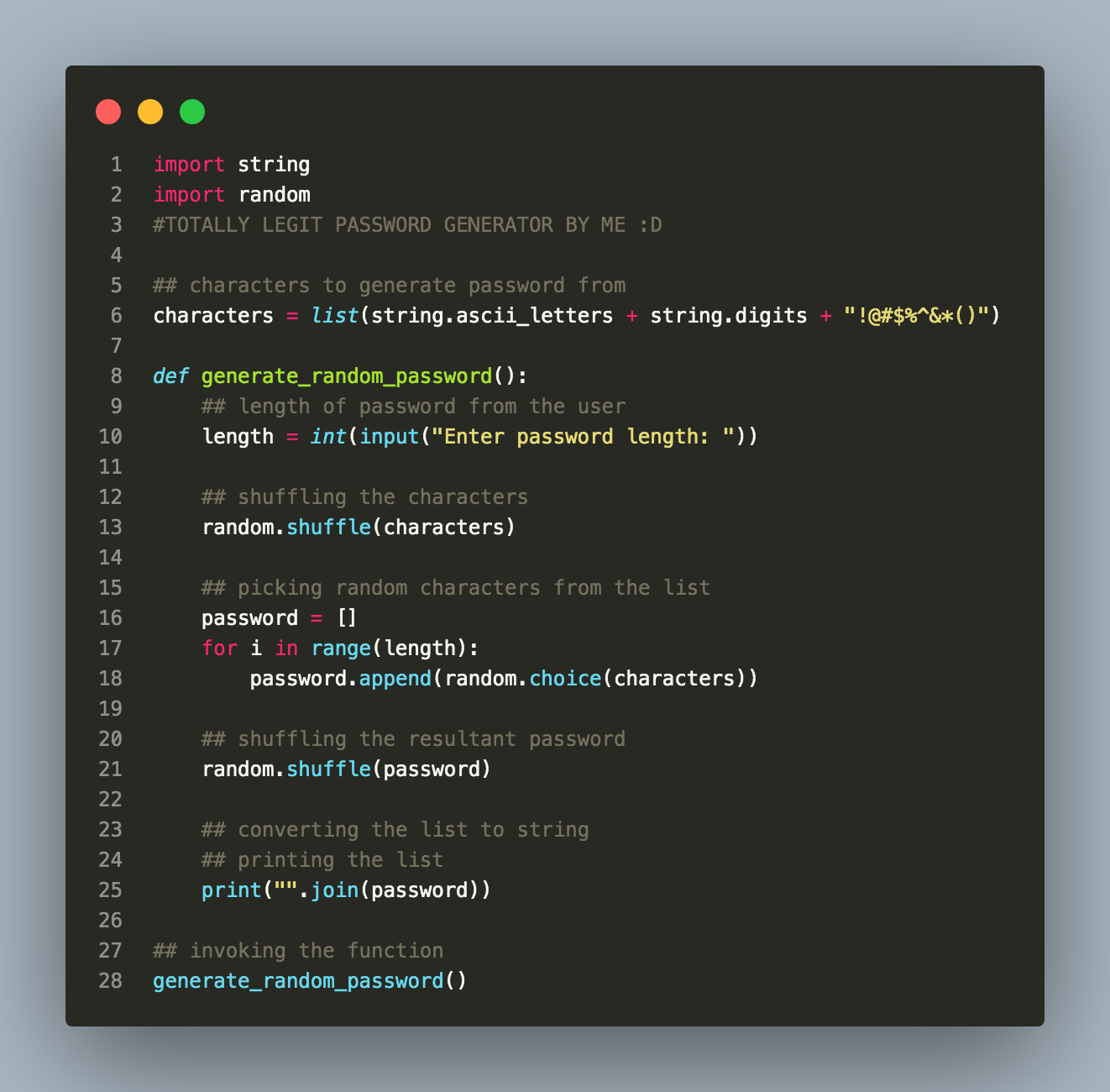 GitHub - dithira-h/Random-Password-generator: This code will generate a ...
