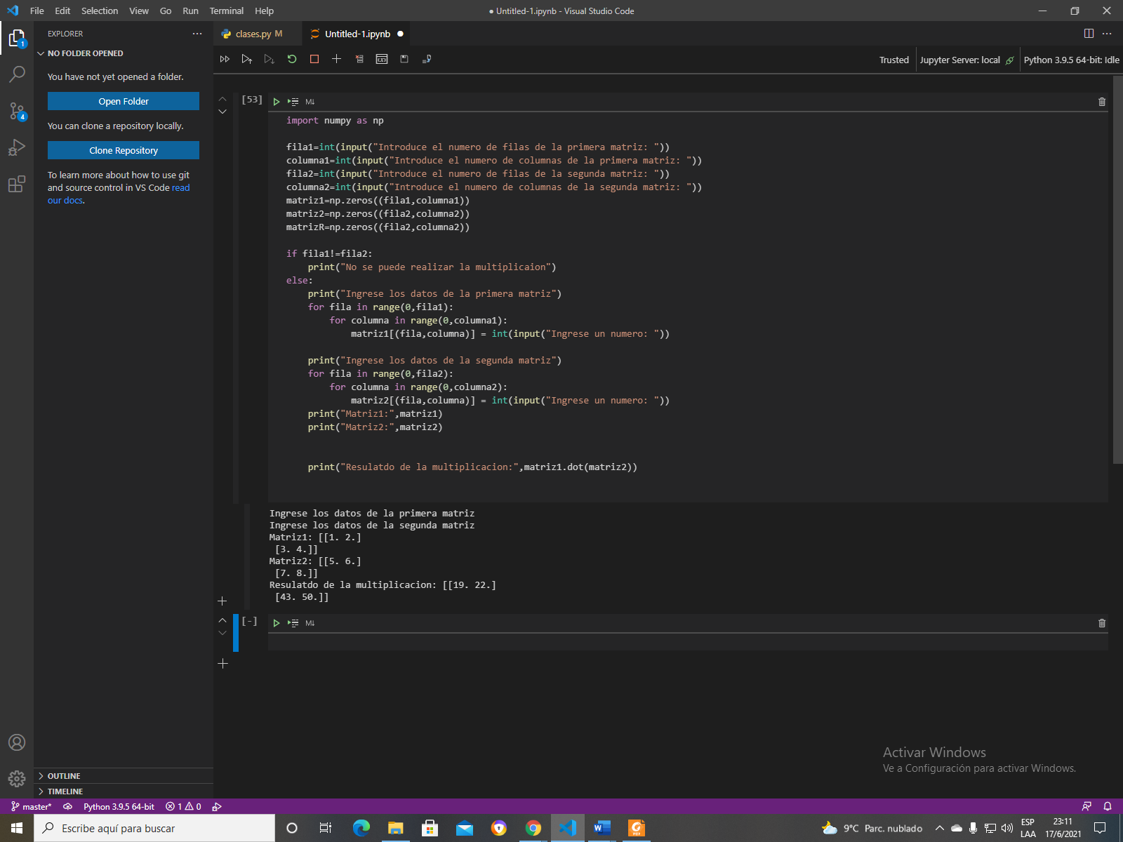 GitHub - Karen181505/Matriz_Numpy: Multiplicacion de matrices