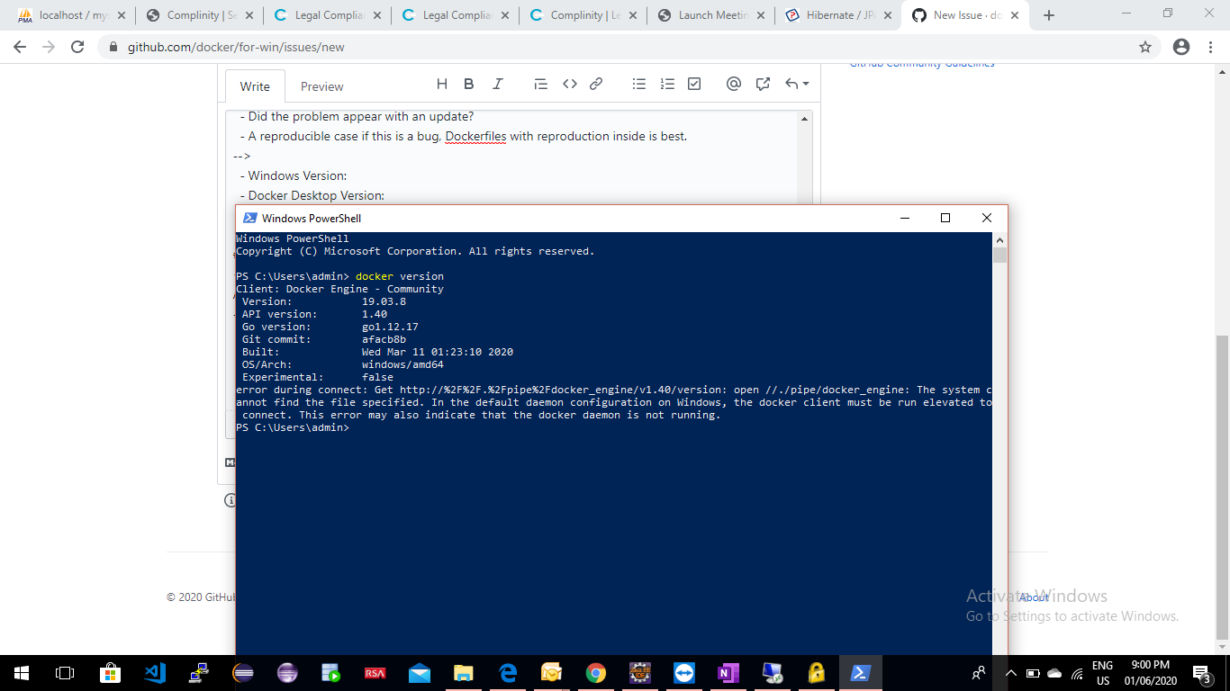 not able to start docker service · Issue #6996 · docker/for-win · GitHub
