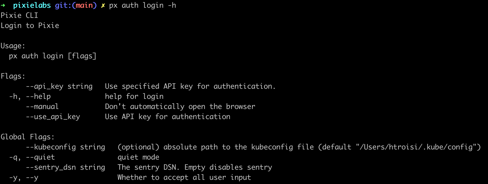 Document --manual flag for px auth login · Issue #414 · pixie-io/pixie ...