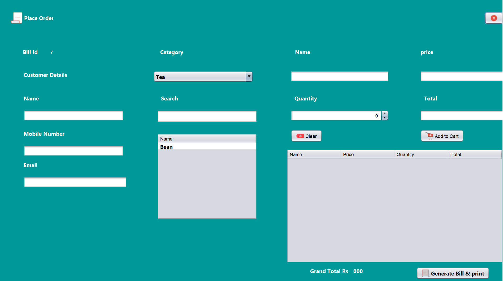 GitHub - Pavan88882/CafeMangementSystem: It's a window-based application, developed using JDBC ...