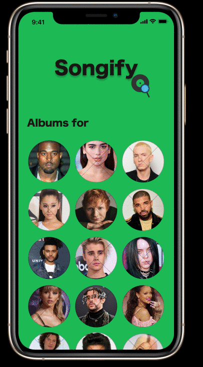 GitHub - iOS-Group-Project/Songify: Get albums and songs from a user ...