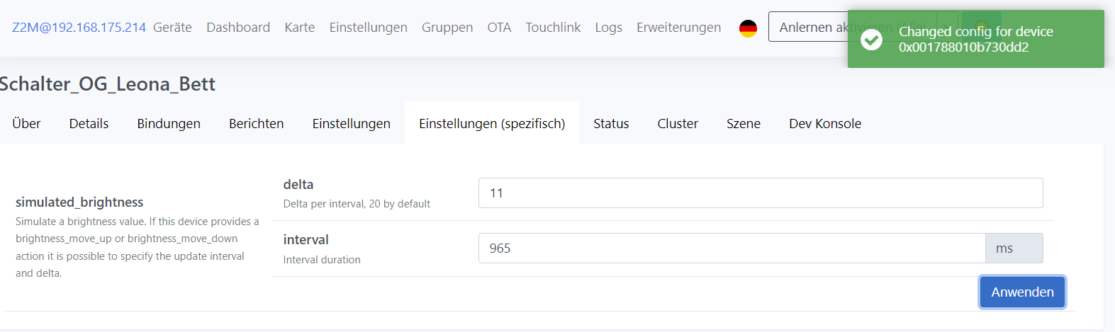 [Bug]: Simulated brightness settings not saved · Issue #1187 · nurikk/zigbee2mqtt-frontend · GitHub