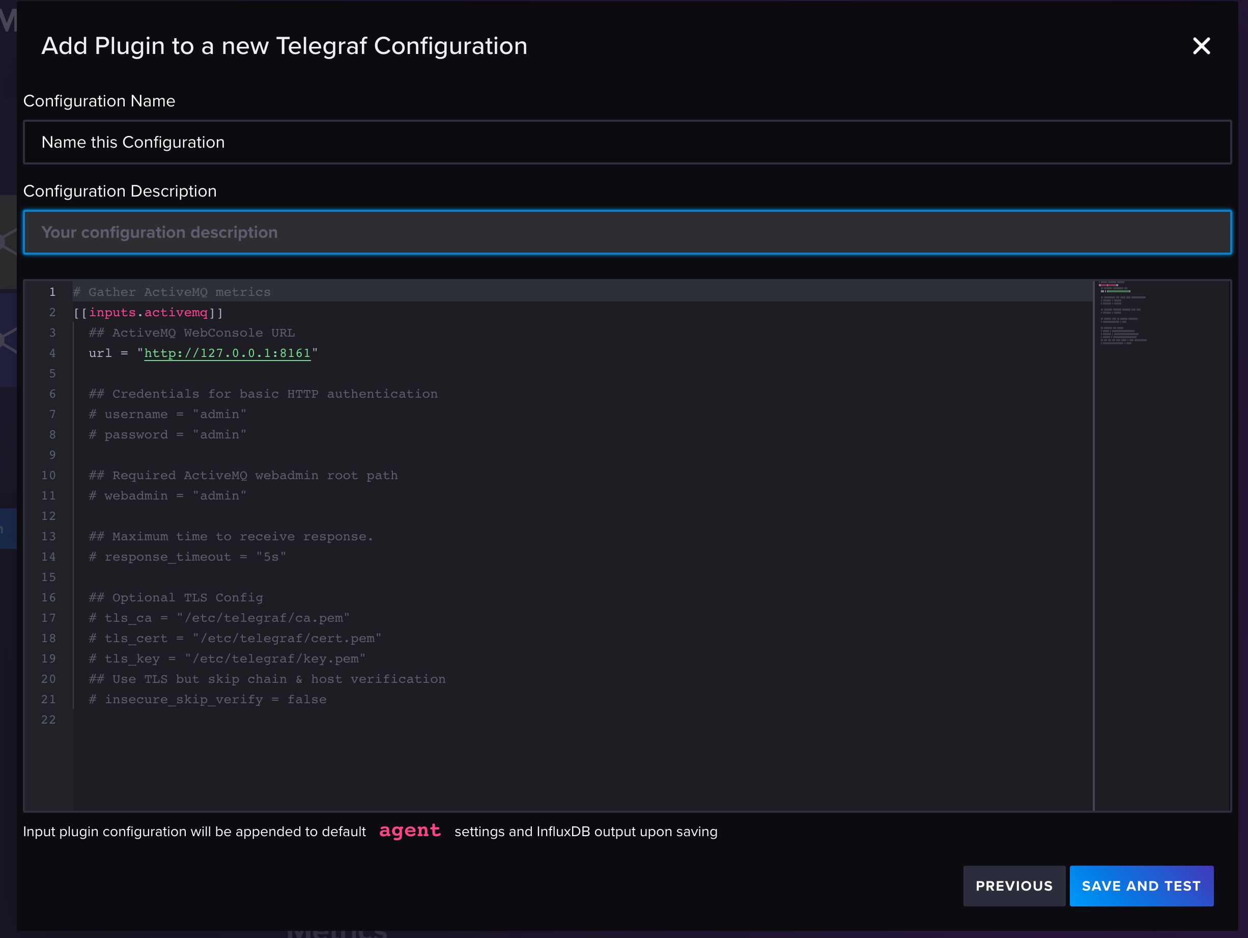 Telegraf: fix the styling of telegraf config overlays · Issue #5700 · influxdata/ui · GitHub