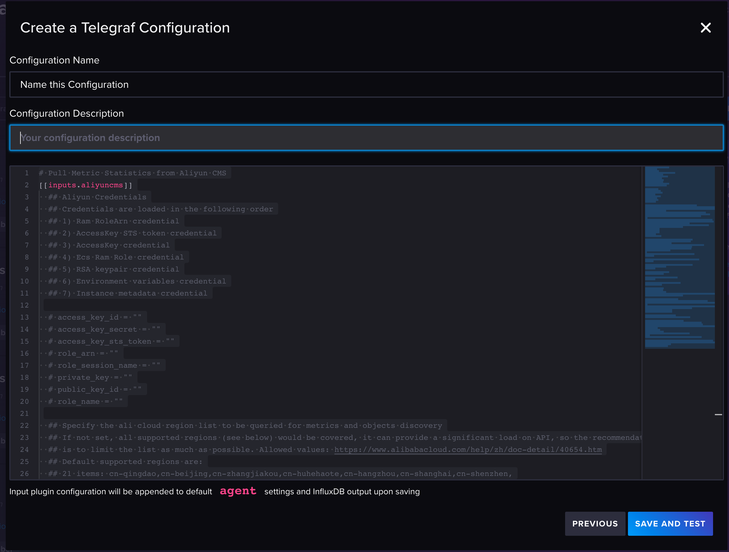 Telegraf: fix the styling of telegraf config overlays · Issue #5700 · influxdata/ui · GitHub