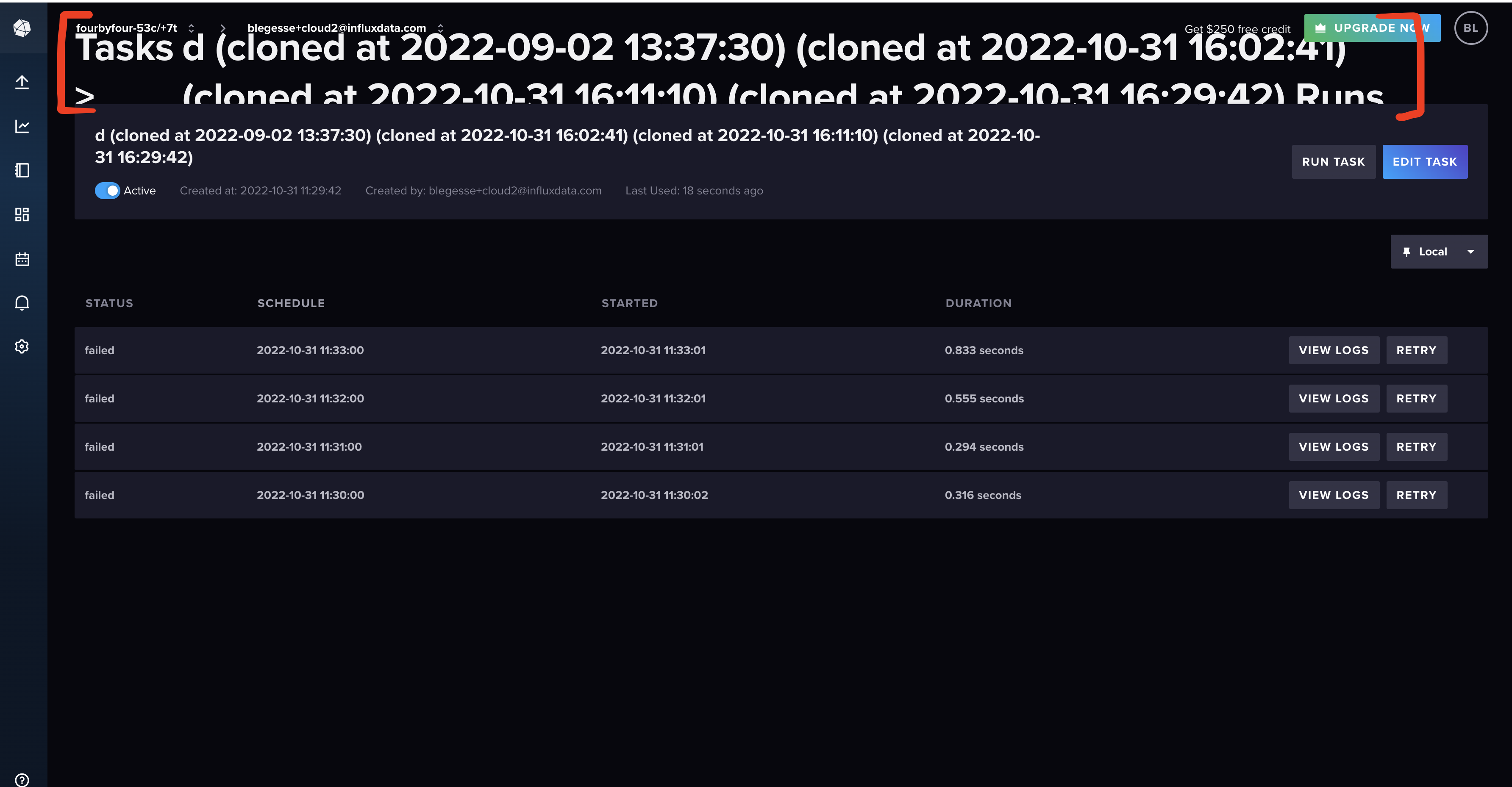 Tasks: long task names display incorrectly inside TaskRunsPage · Issue #6213 · influxdata/ui ...