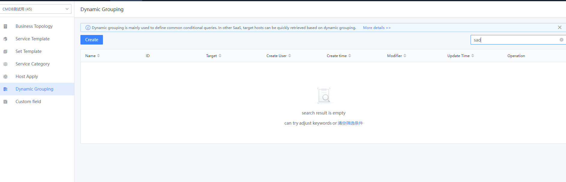 【31024 Alpha1 】搜索组件 搜索结果没有数据时前端显示提示未国际化 · Issue 6795 · Tencentbluekingbk Cmdb · Github
