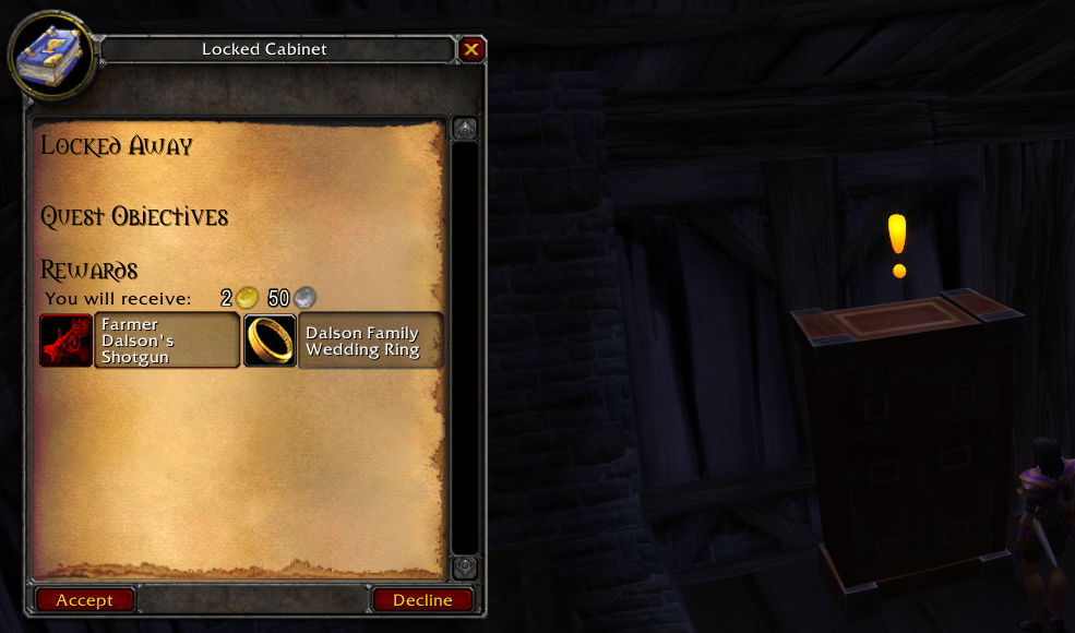 DB/Quest: Locked Away is missing text. · Issue #26313 · TrinityCore/TrinityCore · GitHub