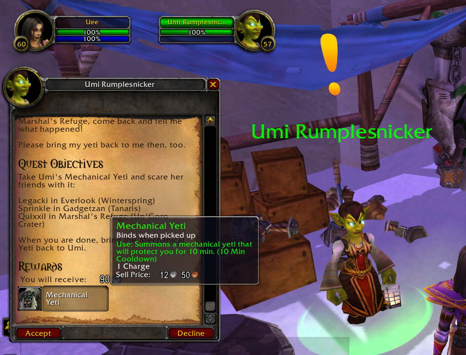 DB/Quest: Are We There Yeti? (Part 3) · Issue #26743 · TrinityCore/TrinityCore · GitHub