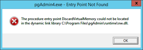 v7.2+ fails to launch: procedure entry point DiscardVirtualMemory could not be located · Issue ...