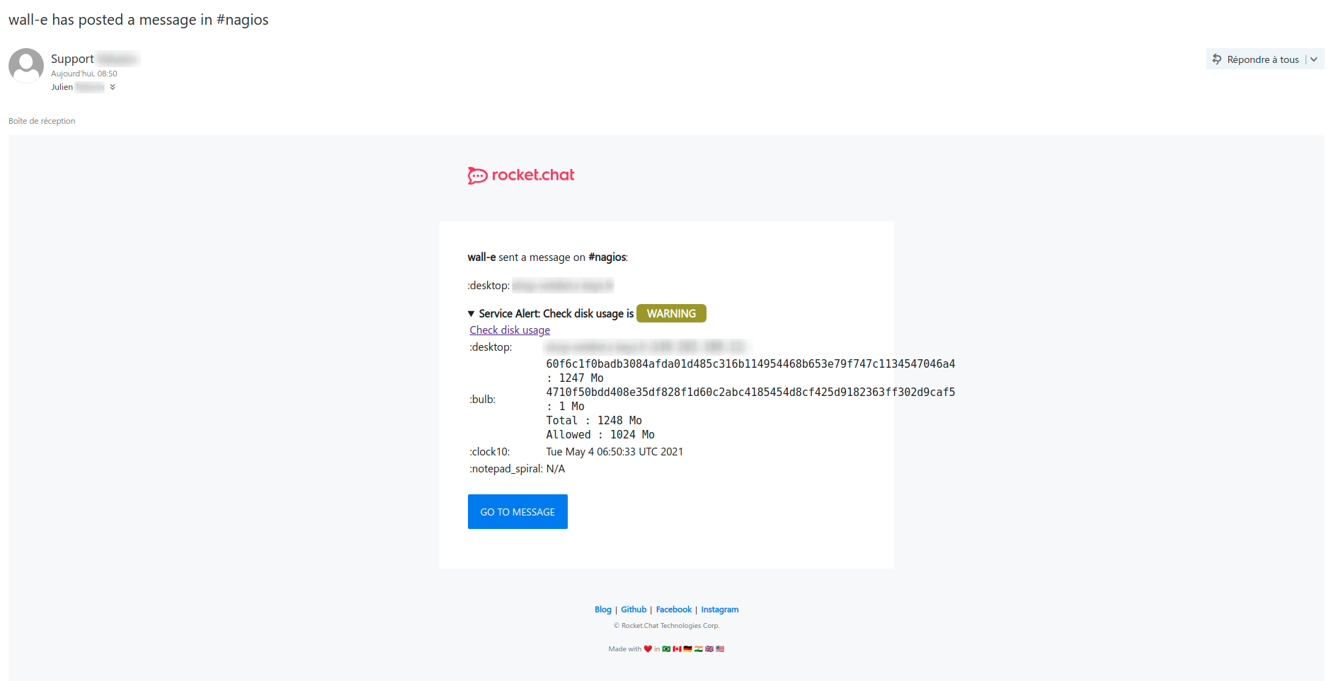 Email notification with markdown/html is rendered with raw html · Issue #21938 · RocketChat ...