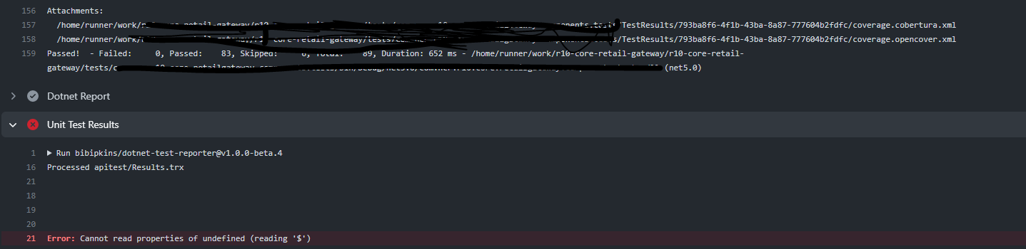 Error On Useing Coverage · Issue 13 · Bibipkins Dotnet Test Reporter · Github